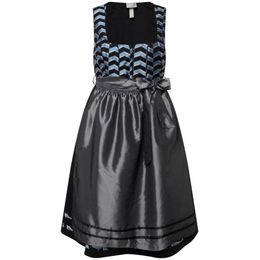 Ulla Popken Kleid Damen Gr&ouml;&szlig;e 62 himmelblau / dunkelgrau / schwarz / wei&szlig; Winterkleid