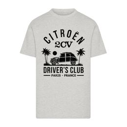 F4NT4STIC T-Shirt 'Citro&euml;n 2CV Driver's Club Black Beach' Herren Gr&ouml;&szlig;e S grau / schwarz