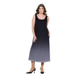 MIAMODA Kleid Damen Gr&ouml;&szlig;e 44 basaltgrau / schwarz Winterkleid