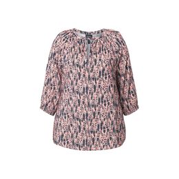 Ulla Popken Bluse Damen Gr&ouml;&szlig;e XXXL/4XL rosa / schwarz / wei&szlig;