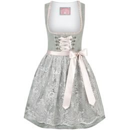 Stockerpoint Dirndl Damen Gr&ouml;&szlig;e 36 gr&uuml;n / hellpink / wei&szlig;