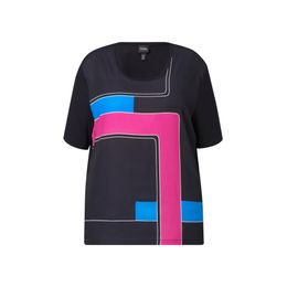 Ulla Popken Shirt Damen Gr&ouml;&szlig;e M/L blau / marine / pink / schwarz