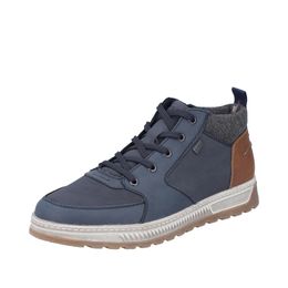 Rieker Schn&uuml;rboots '37011' Herren Gr&ouml;&szlig;e 47 taubenblau / dunkelblau / cognac / wei&szlig;