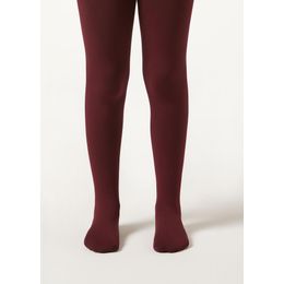 CALZEDONIA Strumpfhose 'THERMO' M&auml;dchen Gr&ouml;&szlig;e 124/138 weinrot