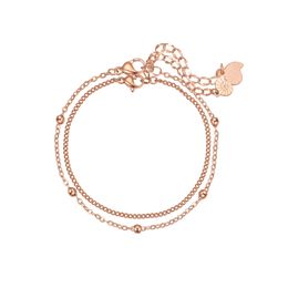 Hey Happiness Armband 'Fine Duo' Damen Gr&ouml;&szlig;e 15 cm rosegold