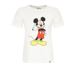 Recovered T-Shirt 'Mickey Mouse Phone' Damen Gr&ouml;&szlig;e S ecru