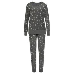 Vivance Pyjama 'Dreams' Damen Gr&ouml;&szlig;e XXL/XXXL dunkelgrau / wei&szlig; Winterkleid