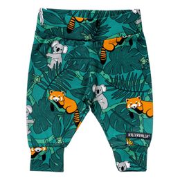 Villervalla Leggings 'Animal' Gr&ouml;&szlig;e 86 grau / gr&uuml;n / orange