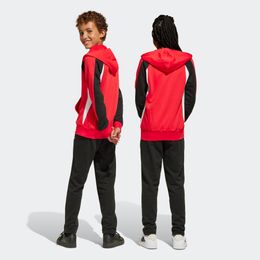 adidas Sportswear Trainingsanzug Jungen Gr&ouml;&szlig;e 140 rot / schwarz