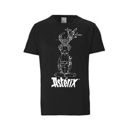 logoshirt T-Shirt 2Asterix" Herren Gr&ouml;&szlig;e L schwarz / wei&szlig;