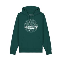 Watapparel Sweatshirt 'Mountains by night' Herren Gr&ouml;&szlig;e 4XL petrol / wei&szlig;