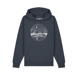 Watapparel Sweatshirt 'Mountains by night' Herren Gr&ouml;&szlig;e XS anthrazit / wei&szlig;