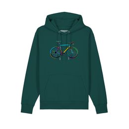 Watapparel Sweatshirt ' Fahrrad by night ' Herren Gr&ouml;&szlig;e 4XL petrol / mischfarben