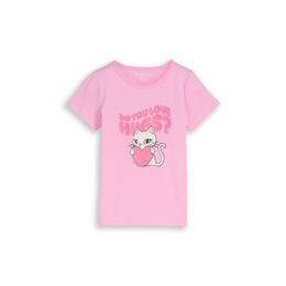 Tom Tailor T-Shirt M&auml;dchen Gr&ouml;&szlig;e 104/110 pink / rosa / wei&szlig;