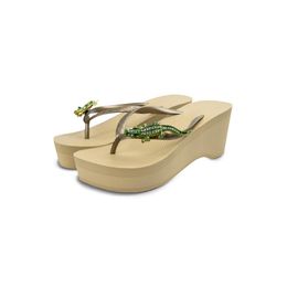 Uzurii Luxury Footwear Slipper 'Crocodile' Damen Gr&ouml;&szlig;e 41.5 gold