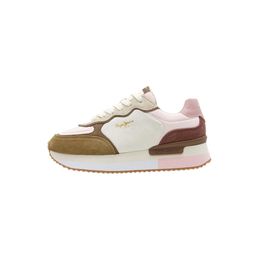 Pepe Jeans Sneaker 'Rusper Snake' Damen Gr&ouml;&szlig;e 41 braun / rosa / wei&szlig;