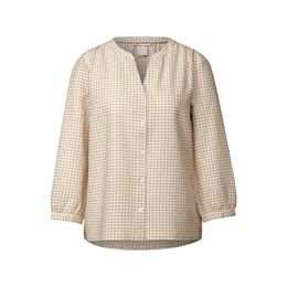 Street One Bluse Damen Gr&ouml;&szlig;e XS/S beige / wei&szlig;