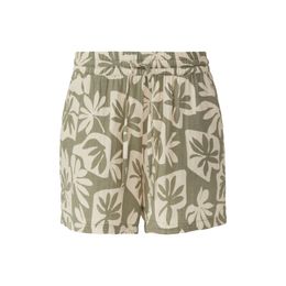 QS Shorts Damen Gr&ouml;&szlig;e 38 hellbeige / pastellgr&uuml;n