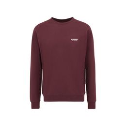 Oldskull Sweatshirt 'Basic Osk' Herren Gr&ouml;&szlig;e S bordeaux / wei&szlig;