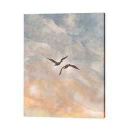 Liv Corday Bild 'Boho Sky' Herren Gr&ouml;&szlig;e 60x80 beige / sand / rauchblau / schwarz