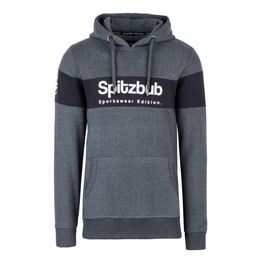 Spitzbub Sweatshirt 'Ludis' Herren Gr&ouml;&szlig;e XL grau / schwarz / wei&szlig;
