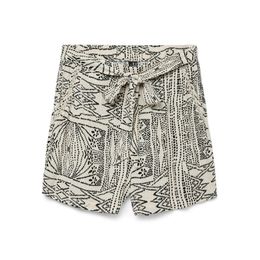 V&eacute;ro Moda Vero Moda Shorts 'VMMenny' Damen Gr&ouml;&szlig;e 36 beige / schwarz / wei&szlig;