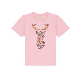 Watabout.kids T-Shirt 'Floral Deer' Jungen Gr&ouml;&szlig;e 110/116 blau / gr&uuml;n / pink / rosa