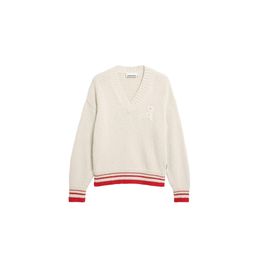 armedangels Pullover 'ICONIC &Aring; COLLEGE' Damen Gr&ouml;&szlig;e L hellbeige / rot