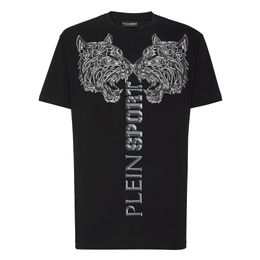 Plein Sport T-Shirt 'Tiger' Herren Gr&ouml;&szlig;e 5XL grau / dunkelgrau / schwarz / wei&szlig;