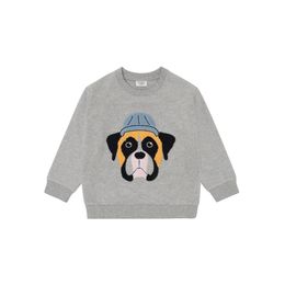 HUST & CLAIRE Hust & Claire Sweatshirt 'Sejer Bulldog' Jungen Gr&ouml;&szlig;e 122 grau