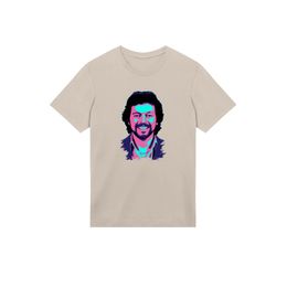 F4NT4STIC T-Shirt 'TV Times Jeremy Beadle 1982 Pop Art' Herren Gr&ouml;&szlig;e M sand / mischfarben