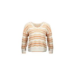 Deeluxe Pullover 'MELVINA' Damen Gr&ouml;&szlig;e M beige / orange / offwhite