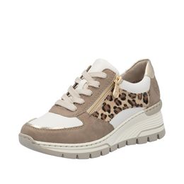 Rieker Sneaker Damen Gr&ouml;&szlig;e 40 beige / braun / wei&szlig;