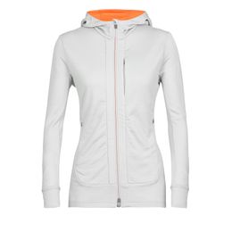 Icebreaker Sportsweatjacke 'Quantum III' Damen Gr&ouml;&szlig;e S orange / dunkelpink / offwhite