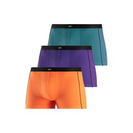 H.I.S. H.I.S Boxershorts Herren Gr&ouml;&szlig;e M petrol / neonlila / dunkelorange / schwarz