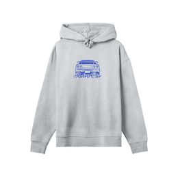 F4NT4STIC Hoodie 'Retro Car Japanese Streetstyle' Damen Gr&ouml;&szlig;e L blau / grau