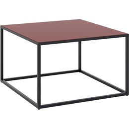 Couchtisch "Reno", graphit schwarz, glas bordeauxrot glanz, graphit schwarz, glas bordeauxrot glanz, B:80cm H:50cm T:80cm, SET ONE BY Musterring, Tische, Couchtisch, Ma&szlig;e (BxHxT in cm) 80 x 50 x 80