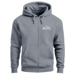 Neverless Sweatjacke 'Berg Polygon' Herren Gr&ouml;&szlig;e L dunkelgrau