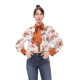 Home Store Bluse Damen Gr&ouml;&szlig;e S mandarine / wei&szlig;