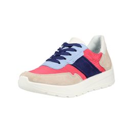 Sneaker Ara "Ara Sneaker Lederimitat", Herren, Gr. 38, beige, blau, Lederimitat, Schuhe Sneaker