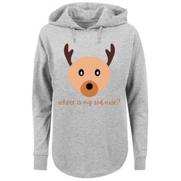 F4NT4STIC Sweatshirt 'Red Nose Weihnachten' Damen Gr&ouml;&szlig;e S beige / braun / grau / schwarz / wei&szlig;