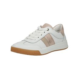 Sneaker Ara "Ara Sneaker Glattleder", Damen, Gr. 38, wei&szlig;, beige, Glattleder, Schuhe Sneaker
