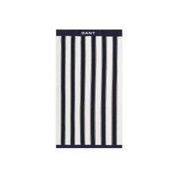 Strandtuch Gant "Strandtuch YACHT STRIPE BEACH TOWEL 1er Pack", blau (dunkelblau), B:100cm, Obermaterial: 100% Baumwolle CO., Handt&uuml;cher