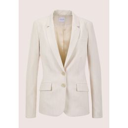 Madeleine Mode Jackenblazer MADELEINE "Blazer Moderner Einreiher mit Reverskragen", Damen, Gr. 36, wei&szlig; (perlwei&szlig;, melange), Obermaterial: 73% Polyester PES. 24% Viskose CV. 3% Elasthan EL., Modern, tailliert, Blazer, Knopfdetail