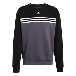 adidas originals Sweatshirt 'CHEST STRIPES CREWNECK' Herren Gr&ouml;&szlig;e XL basaltgrau / schwarz / wei&szlig;