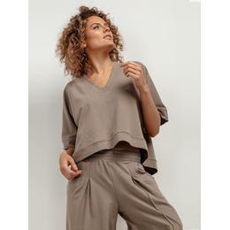 Tessita Oversizeshirt Damen Gr&ouml;&szlig;e XS/S dunkelbeige