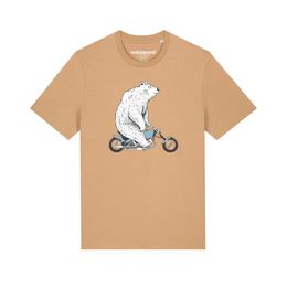 Watapparel T-Shirt ' B&auml;r auf Bike ' Herren Gr&ouml;&szlig;e XXXL beige / mischfarben