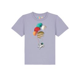 Watabout.kids T-Shirt 'Balloon Spaceman' Jungen Gr&ouml;&szlig;e 134/146 t&uuml;rkis / flieder / rot / wei&szlig;