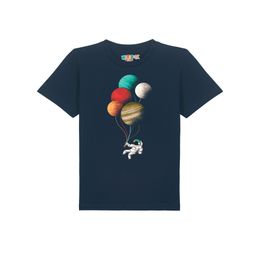 Watabout.kids T-Shirt 'Balloon Spaceman' Jungen Gr&ouml;&szlig;e 134/146 blau / navy / rot / wei&szlig;