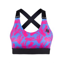 Gorilla Wear Sport-BH 'Colby' Damen Gr&ouml;&szlig;e S blau / pink / schwarz
